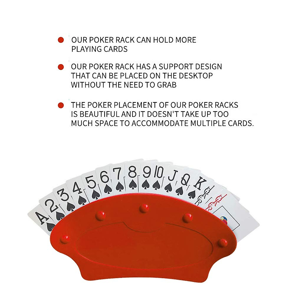 XGATML a mcyiqihai SanRocFun Playing Card Holders Plastic Hands Free Standing Plastic Playing Card Holder 4 Pack