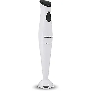 Elite Gourmet EHT-2425X Electric Immersion, Mixer, Chopper, 1-Touch Control Hand Blender, 150 Watts, White