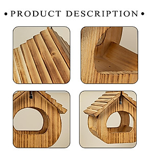 BalterFF Bird Feeders for Outdoors,Wooden Unique Seed Sunflower Food Feeder Blue Cardinal Finch Backyard Platform Balcony Gazebo Tree Fence Wall Mount Effortless Holder Automatic Buddy