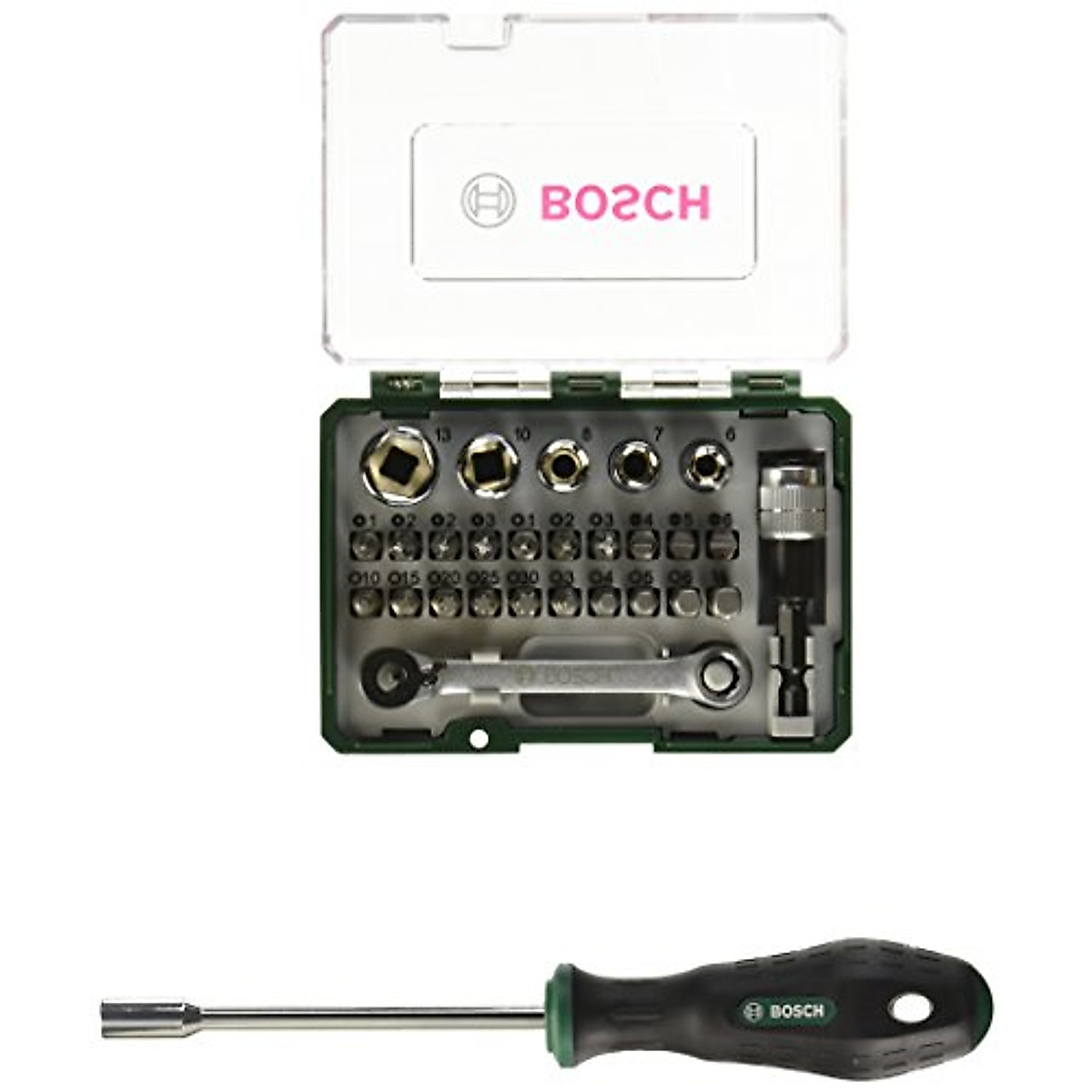 Bosch Home and Garden 2607017331 Bosch 2607017331-Set 27uds atornillar + atornillador Manual