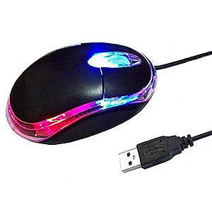ANRANK UM2030AK Black USB Optical 3-Button 3D Mouse Scroll Wheel LED Light Mouse Mice for PC Laptop Computer