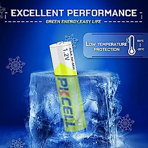 PKCELL Rechargeable AAA Batteries,NiMH 1000mAh 1.2V Rechargeable Battery-4Count