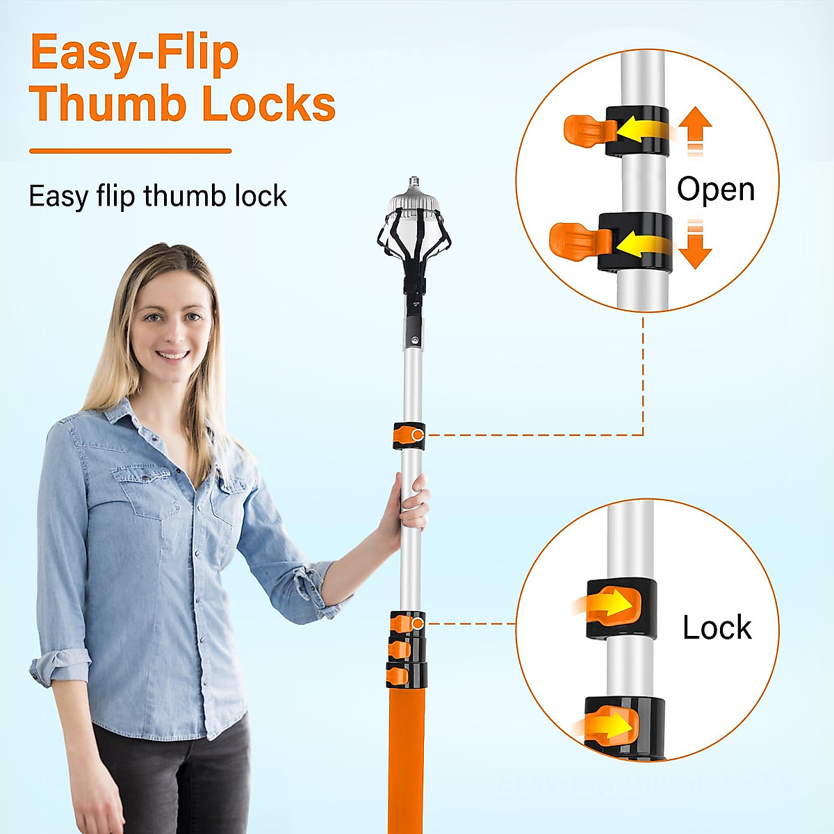 Light Bulb Changer,18FT Reach High Light Bulb Changer with Basket and Suction Cup,Light Bulb Changer for High Ceilings with 3-12FT Telescopic Extension Pole for High Ceilings and Recessed Lights