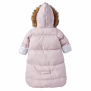 Cremson Girls Boys Newborn Infant Baby Puffer Carbag Pram Bag Snowsuit Bunting - Pink (Size 0/6 Months)