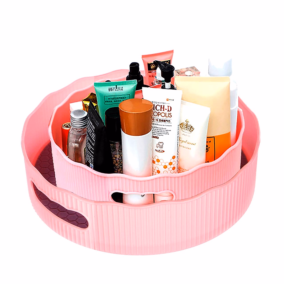 Lazy Susan Countertop Turntable. Kitchen Pantry Cabinet Rotating Organizer. Spice Storage Rack. Bathroom Vanity Shelf Table