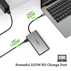Omars USB C Docking Station + Portable Laptop Charger 24000mAh