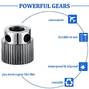 15 Pieces Extruder Wheel Gear 3D Printer Parts Drive 36 Teeth Gear Stainless Steel Extruder Gear Compatible with CR-10, CR-10S, S4, S5, Ender 3, Ender 3 Pro