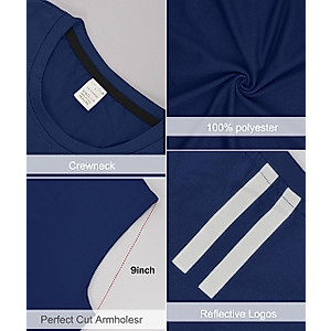 Holure 3 Pack Men's Gym Tank Tops Workout Sleeveless T-Shirts Athletic Muscle Tank Training Bodybuilding ShirtsBlack/Navy/Red XL