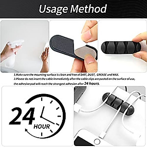 140 Pack Cable Cord Management Kit, DPISILYY 120+20 Fastening Hook Loop Cable Ties Straps Charger Cord Organizer for Desk Messy Cables PC Computer Accessories