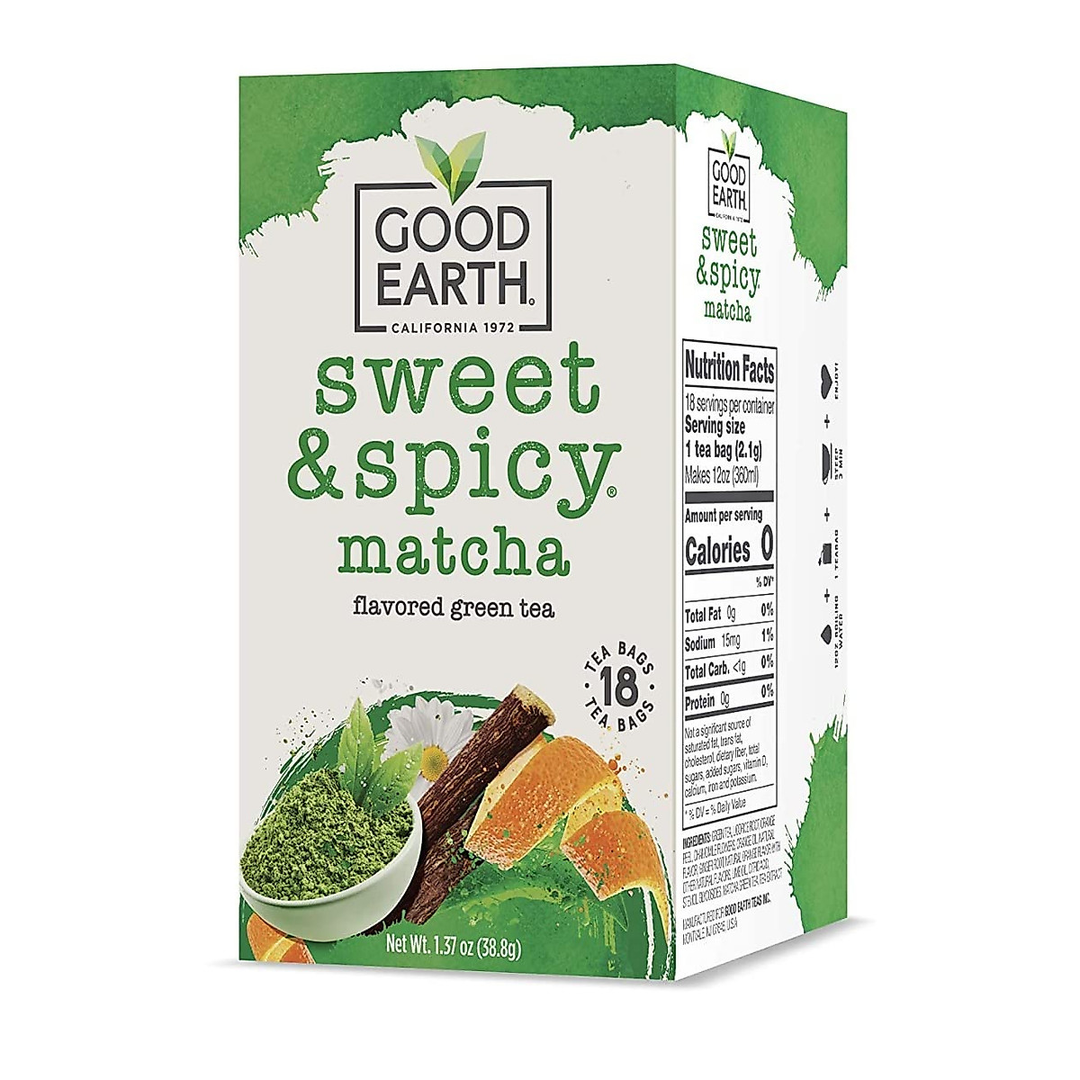 Good Earth Tea Matcha Maker, 18 Count (Pack of 3)