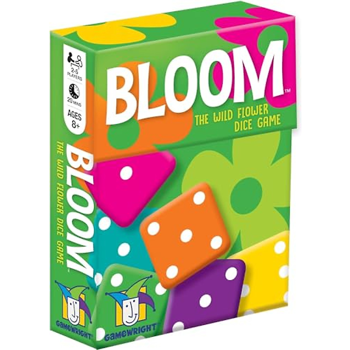 Gamewright - Bloom - The Colorful Wild Flower Roll and Write Dice Game, 5"
