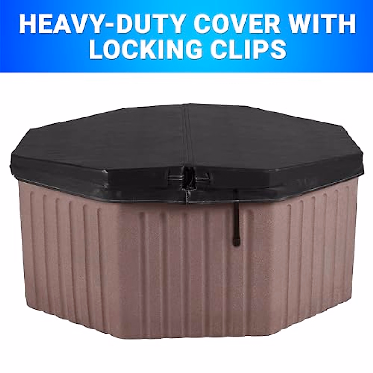 Essential Hot Tubs - Integrity Spa 11-Jet 2023 4-5 Person Bench Seating with Massage Features, 71 x 71 x 30 Inches, 120V, Millstone