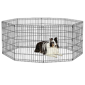 New World Pet Products B552-30 Foldable Exercise Pet Playpen, Black, Medium/24 Inch x 30 Inch