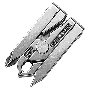 SWISS+TECH ST50022 Stainless Steel 6-in-1 Key Chain Multi Tool, Polished Finish (Single Pack)
