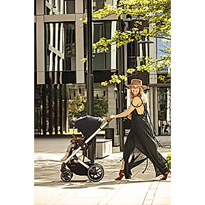 Cybex Balios S Lux Toddler and Baby Stroller with Reversible Seat, Unique One-Pull Harness, and Multiple Recline - Travel System Ready, with One Hand Fold, Soho Gray