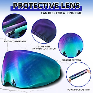 TOODOO 2 Pieces Microfiber Protective Ski Goggle Cover Ski Goggle Cover Protectors for Snow Ski Goggles (Classic Style)