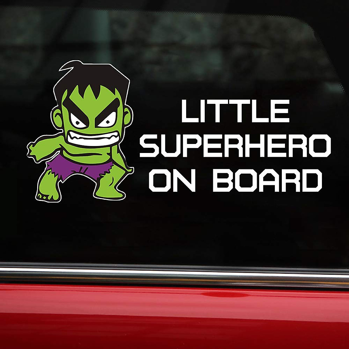 Meitinalife Little Superhero Baby on Board Stickers Reflective Kids ON Board Car Stickers and Decals Baby in Car Styling Windshield Window Vinyl Stickers for Car Body Door Decoration 3.93"x7.8" (9)