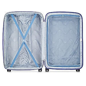 DELSEY PARIS Comete 3.0 Hardside Expandable Luggage with Spinner Wheels, Lavender, Checked-Large, 28 Inch