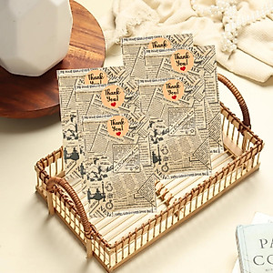 Novel Box® Newsprint Kraft Print Paper Gift Candy Jewelry Merchandise Bag Bundle 6X9" (100 Count) + Custom NB Pouch