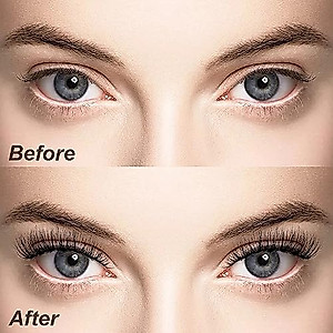 False Eyelashes Wispy with Clear Band Strip Lashes 10Pair Cat Eye Lashes D Curl Faux Mink Eyelashes For Party and Wedding by EXTENIFY (10Pairs-4A)