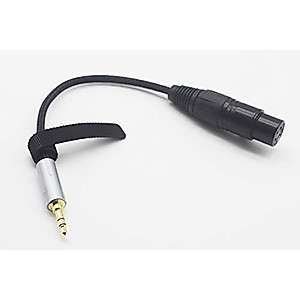 Youkamoo 3.5mm to 4-pin XLR Female Headphone Audio Headphone 8 Core Silver Plated Adapter Cable 15CM [ 3.5mm Stereo Male ] Male to Female
