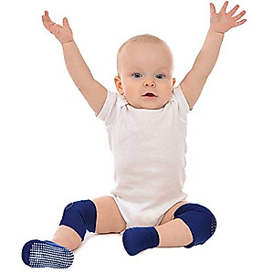 12 Pairs Baby Crawling Anti-Slip Knee Pads Unisex Toddler Knee Protector for Baby Kids