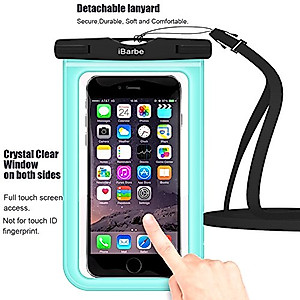 iBarbe Waterproof Case, Universal Waterproof Case IPX8 Waterproof Pouch Dry Bag Compatible for iPhone Xs Max/iPhone Xs/iPhone XR/iPhone X/iPhone 8 Plus/7 Plus 8 7 6S Plus Galaxy up to 6.5"-Black