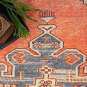 nuLOOM Tena Tribal Area Rug, 6' Square, Orange
