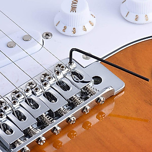 LGEGE Guitar Ball End Allen Wrench Set Repair Tool Guitar Neck Bridge Screw Truss Rod Adjustment 4mm and 5mm (Black)