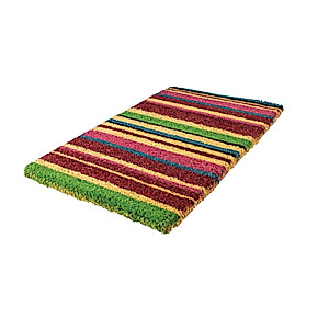 NoTrax, Stripes, Handmade Natural Coir Doormat, Entry Mat for Indoor or Outdoor Use, 18"x30", C11 (C11S1830ST)