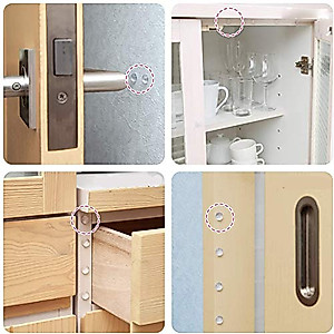 Cabinet Bumpers Tiny Drawer Bumpers Pads ，Self-Adhesive Clear Rubber Dots Feet Tiny Bumpons for Furniture Table Laptop 200 PCS