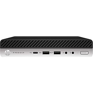 HP ProDesk 600 G4 Mini Desktop Computer - 2.4 GHz Intel Core i7-8700T Six-Core - 256GB SSD - 8GB - Windows 10 Pro (Renewed)