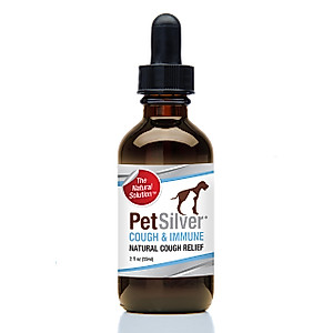 PetSilver Immune Support - Chelated Silver Formula - Promotes Respiratory Health in Cats & Dogs - Sinus & Kennel Cough Treatment - Natural Antibiotic - Allergy Relief - Easy-to-Use Dropper - 2 fl oz