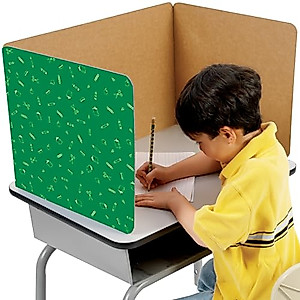 Really Good Stuff Standard Privacy Shield, 3 Colors, Set of 12, Matte Finish in Red, Green & Blue - Desk Dividers