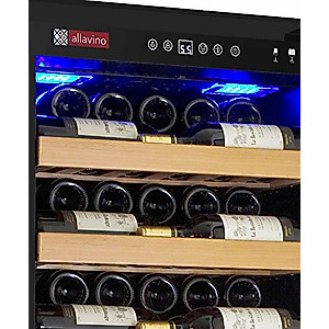Allavino 24" Wide Vite II Tru-Vino 99 Bottle Dual Zone Stainless Steel Right Hinge Wine Refrigerator