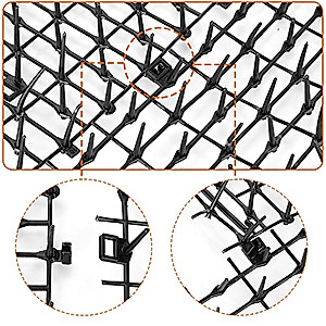 13Ft x 12 Inch Scat Mat for Cats, Cat Scat Mat with Spikes, Anti-Cats Deterrent Mat, Pet Repellent Mat, Cat Digging Stopper Prickle Strip for Indoor Outdoor Sofa Furniture with Garden Staples