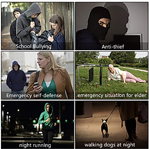 Personal Alarm for Women, 10 Packs 140DB Emergency Self-Defense Security Alarm Keychain with LED Light for Women Kids and Elders (Black & White)