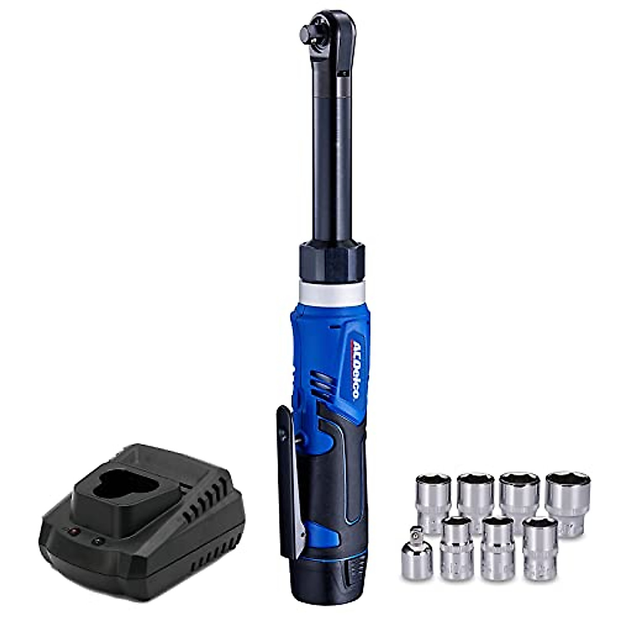 ACDelco ARW1218-3P G12 Series 12V Li-ion Cordless 3/8” 40 ft-lbs. Extended Ratchet Wrench Tool Kit