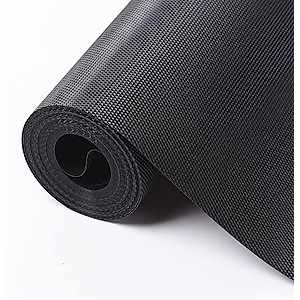 Shelf Liner Kitchen Drawer Mats, Non Adhesive EVA Material Refrigerator Liners with Waterproof Durable Fridge Table Place Mats for Cupboard, Cabinet, Drawer Liner-Black-11.8 inch * 78.7 inch