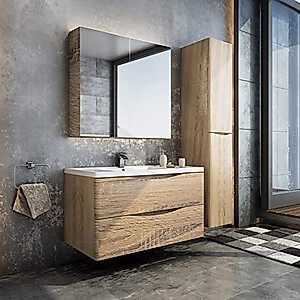 Koozzo 30" Bathroom LED Medicine Cabinet with Mirror, Wall Mount Mirror Cabinet with LED Light, VC1006