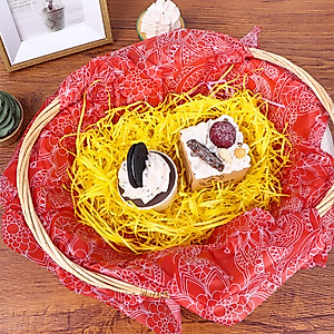 Kavoc 60 Sheets Paisley Blue Red Gift Tissue Paper,20" x 20" Brown Boho Wrapping Art Tissue Paper for Western Cowboy Theme Party Decoration (Brown)