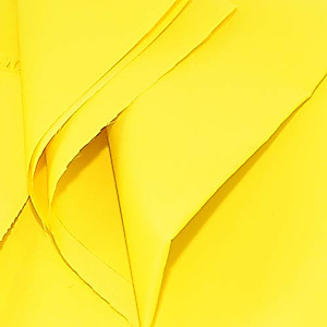 Premium Cotton Blend Broadcloth Poplin Fabric for Costumes and Crafting by The Yard(Yellow,1 Yard)