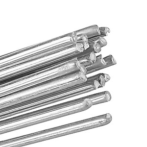 Aluminum Welding Rods, 20-Pack Universal Low Temperature Aluminum Welding Cored Wire for Electric Power, Chemistry, Food, Silver 0.08 x 10in/2 x 250mm (20-pack)