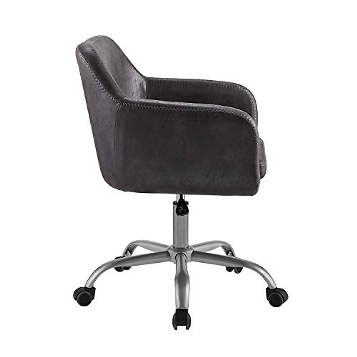 Linon Charcoal Upholstered Adjustable Brooklyn Office Chair