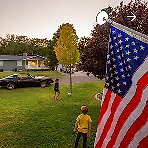 Deneve - Dot Solar Flag Pole Light - for 6ft Wall Mounted Spinning Pole - Flag Pole Light Solar Powered to Show Respect & Patriotism - RV Flag Pole LED Light…