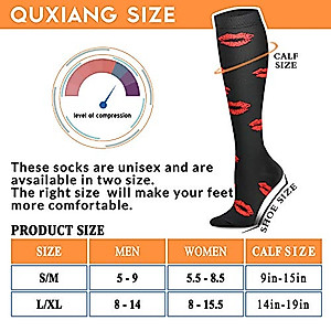 Compression Socks for Women & Men 15-20 mmHg, Best for Nursing, Running, Athletic, Edema, Travel (Large/X-Large, 13 Pink/Multi/Multi/White/Blue/Pink/Black)