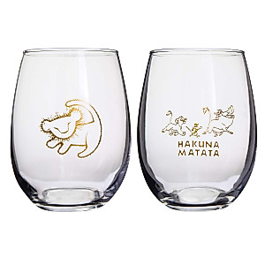 Disney Classics Collectible Stemmless Wine Glass Sets - 16 Ounces - Set of 2 (Lion King)