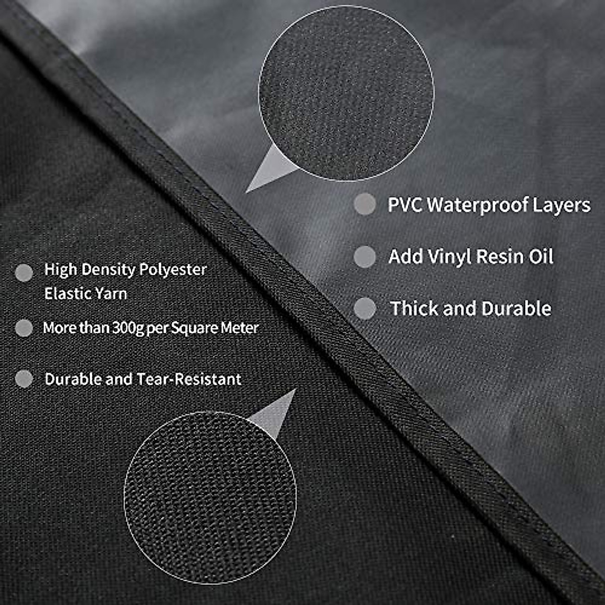 Jiesuo 7106 BBQ Gas Grill Cover for Weber Spirit 200 and 300 Series & Genesis Silver A/B: Heavy Duty Waterproof 52 Inch 3 Burner Barbecue Grill Cover