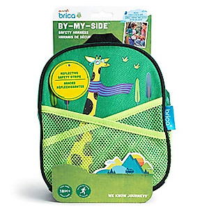 Munchkin® Brica® By-My-Side™ Toddler Safety Harness Backpack with Leash, Giraffe, Green