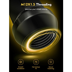 MIKKUPPA 24pcs M12x1.5 Lug Nuts - Replacement for 1984-2022 Toyota 4Runner, 1995-2021 Tacoma, 2000-2006 Tundra Aftermarket Wheel - Black Closed End Lug Nuts